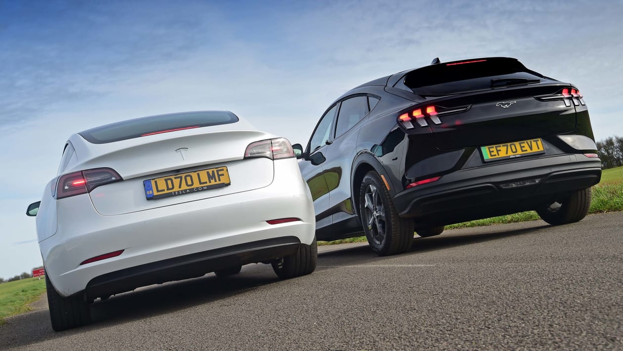 Ford Mustang Mach-E vs Tesla Model 3: range and charging | DrivingElectric